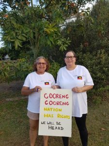 Gooreng Gooreng First Nations members protest PCCC structure ...