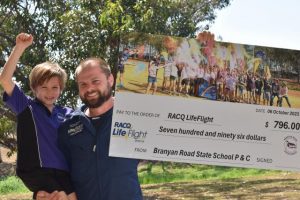 Special moment for Branyan State School with LifeFlight donation ...